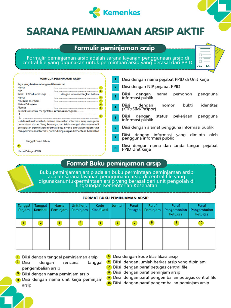 Fungsi dan Contoh Formulir Peminjaman Arsip | PDF