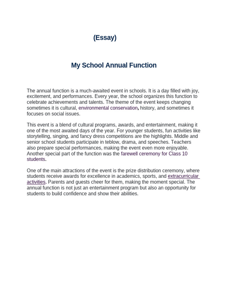My School Annual Function | PDF