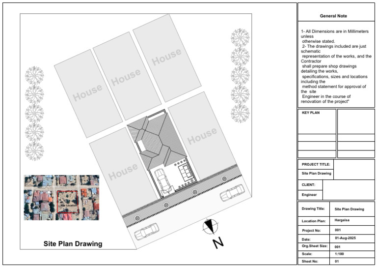 Site Plan Drawing for Hargeisa Project | PDF | Infographics