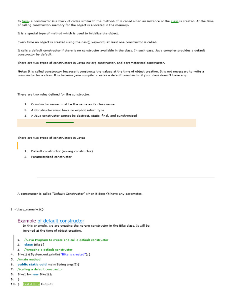 ? Java Constructor Deep Dive_ Boost Your OOP Skills ? | PDF | Constructor (Object Oriented ...