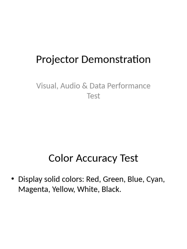Projector Demo | PDF