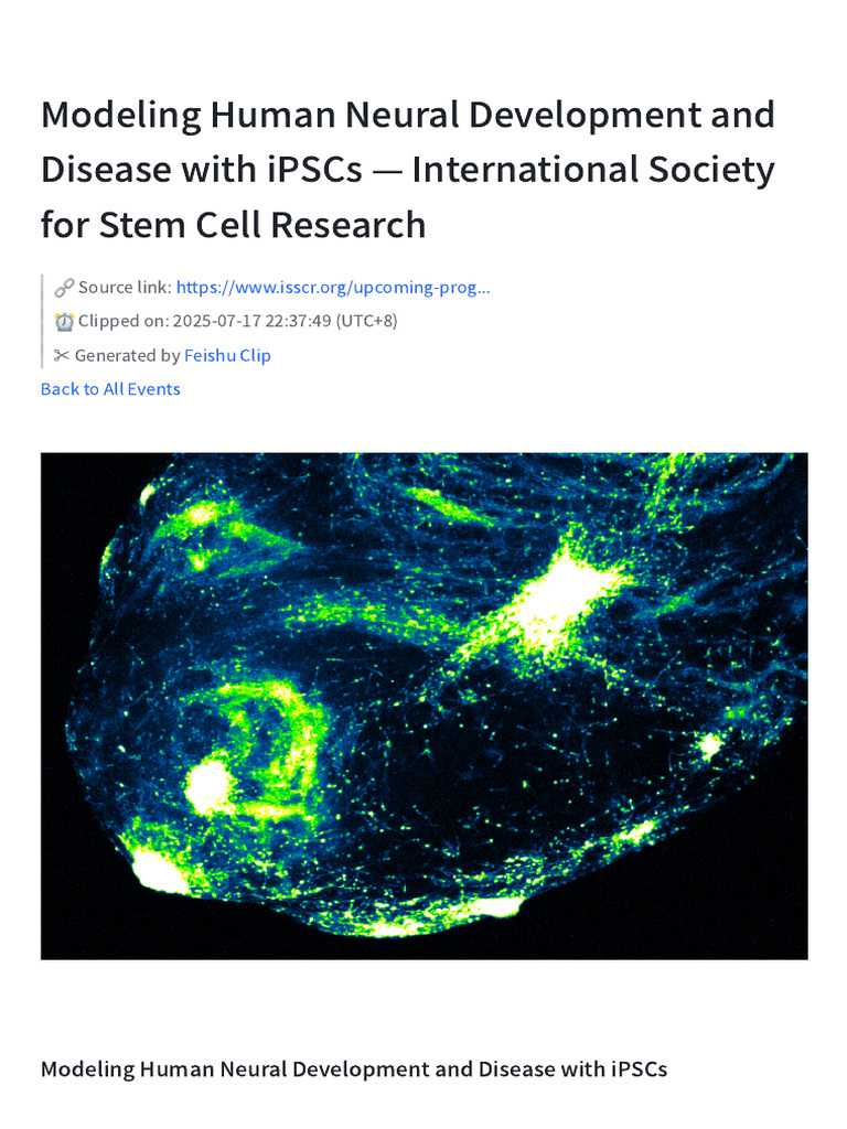 iPSC Models for Neural Development Insights | PDF | Cerebral Cortex ...