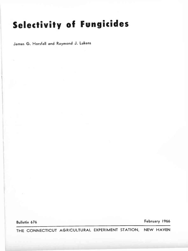 Selectivity Principles of Fungicides | PDF | Chlorine