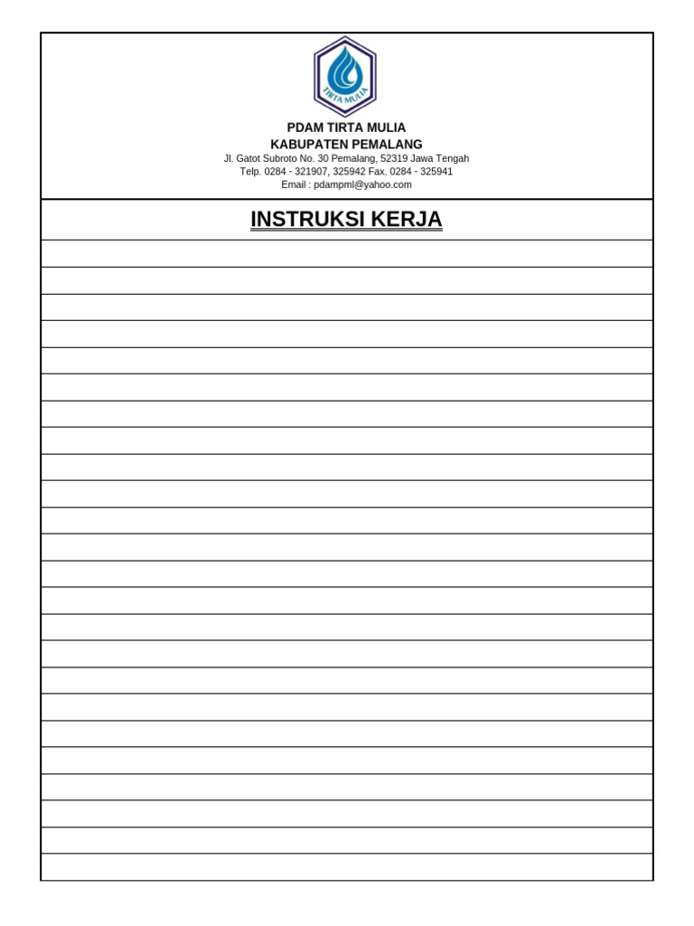 Instruksi Kerja | PDF