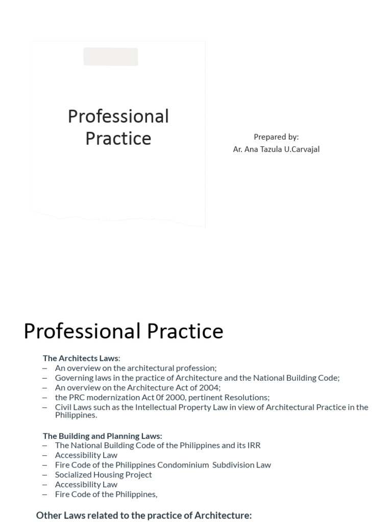 Standards of Architectural Practice in the Philippines | PDF | Architect