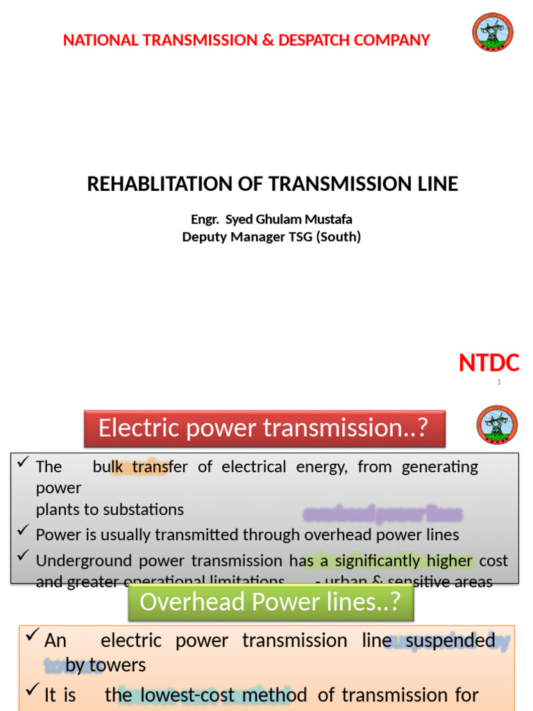 Reahblitation of Transmission Line | PDF | Insulator (Electricity ...