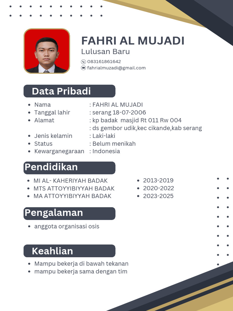 CV Pahri Al Mujadi | PDF