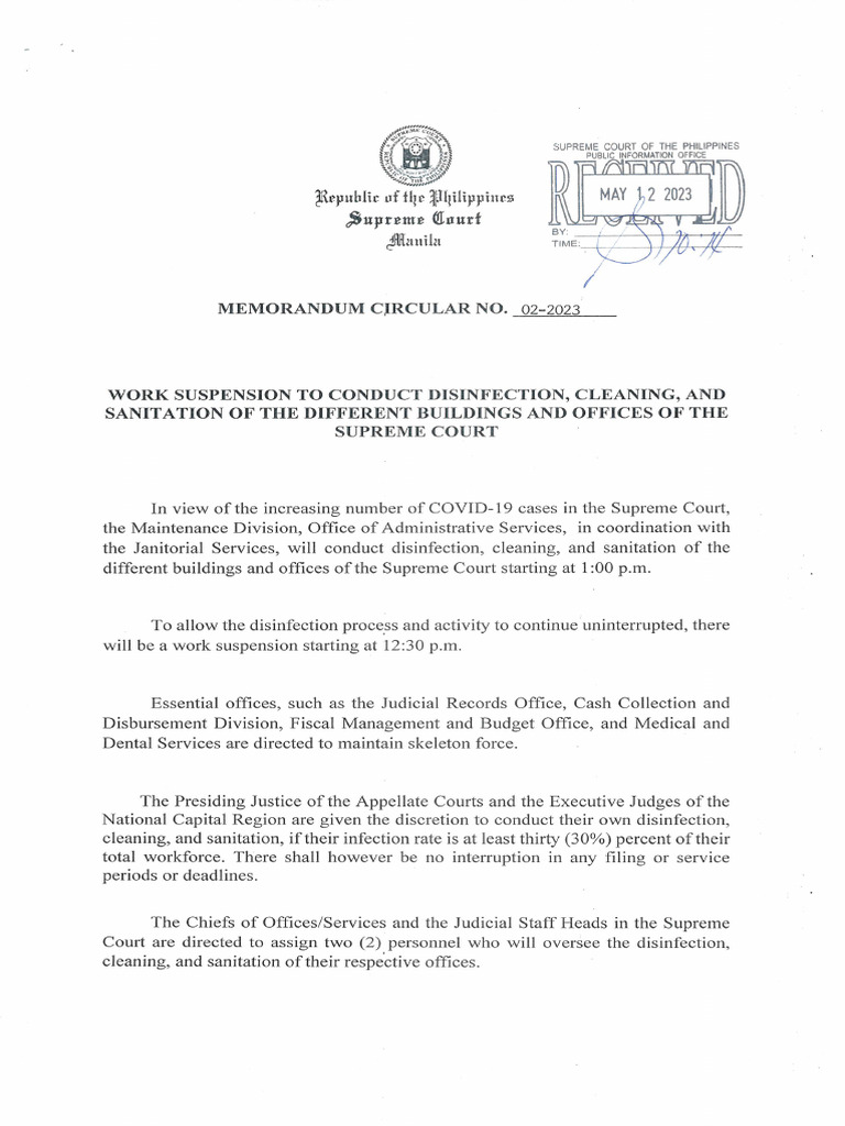 Memo Circular No 02 2023 | PDF