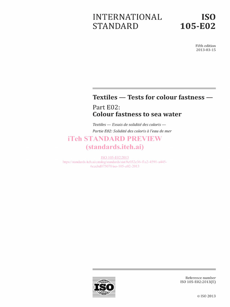 ISO 105 E02 2013 Processed | PDF