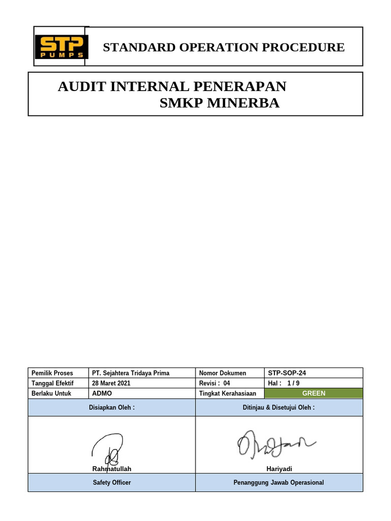 Rapat Penutupan Audit SMKP Minerba | PDF