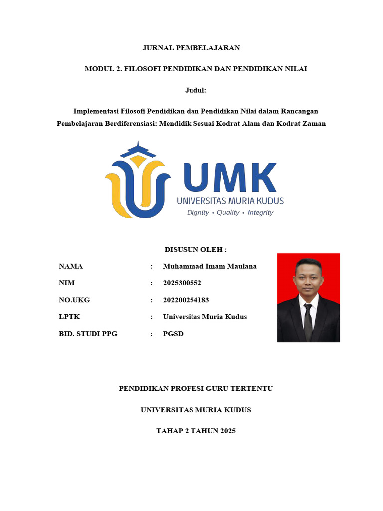 Muhammad Imam Maulana - 2025300552 - Pembelajaran Berdiferensiasi ...