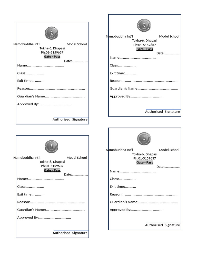 gate pass | PDF