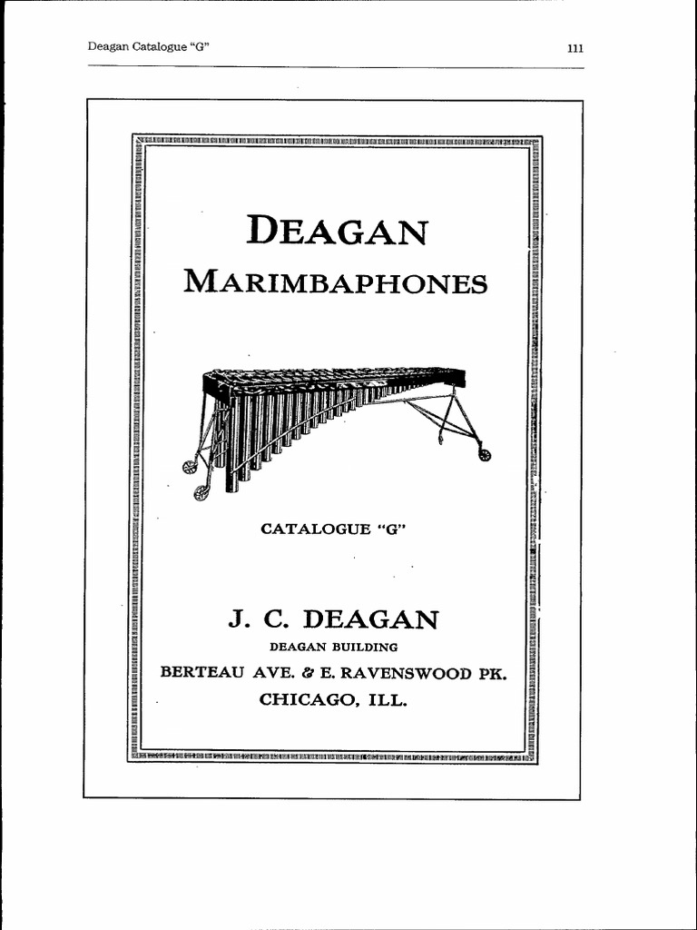 Deagan Marimbas and Marimbaphones Guide | PDF | Pitch (Music) | Musicology