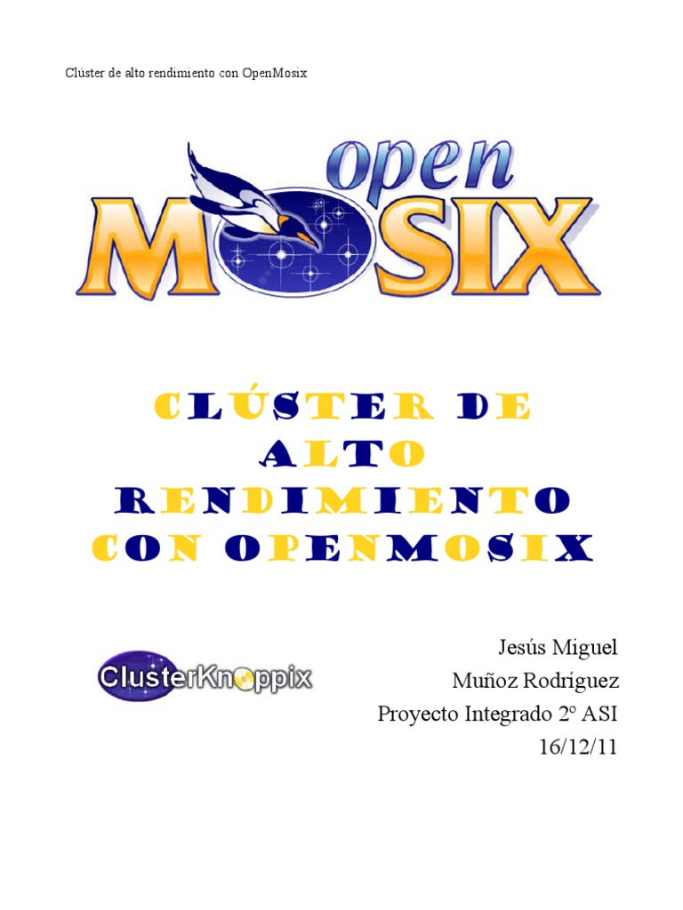Open Mosix | PDF | Grupo de computadoras | Kernel (sistema operativo)