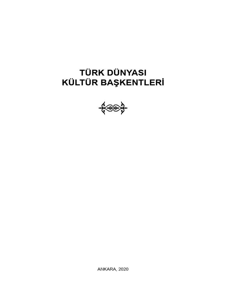 Turk Dunyasi Kultur Baskentleri 2020 ICLER | PDF