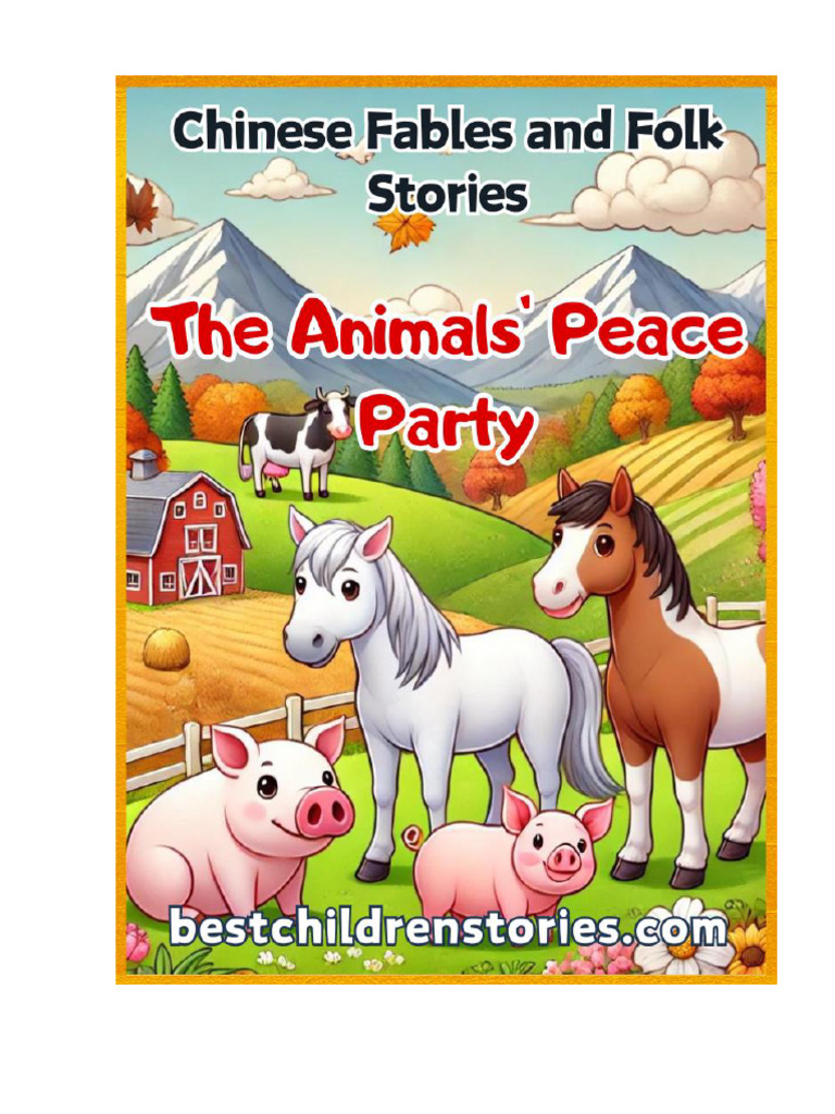 Chinese Fable: The Animals' Peace Party | PDF