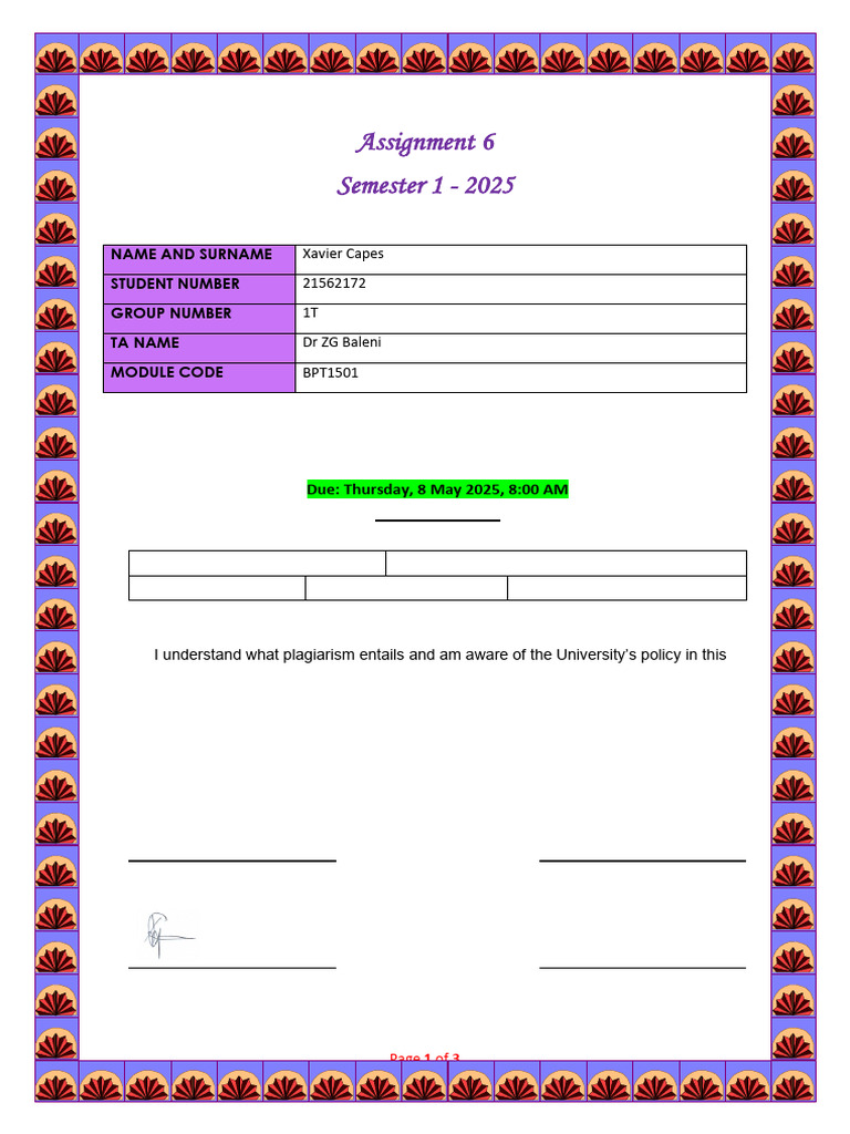 Final 2 Assignment 6 BPT | PDF | Learning