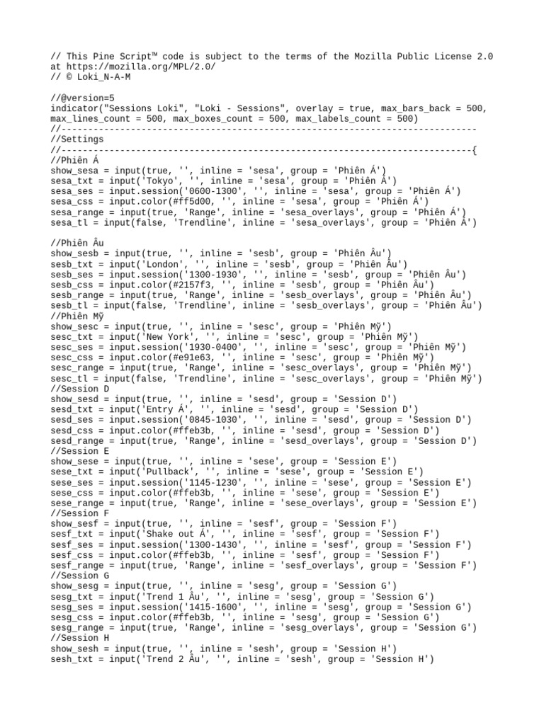 Pine Script Session Timezones | PDF