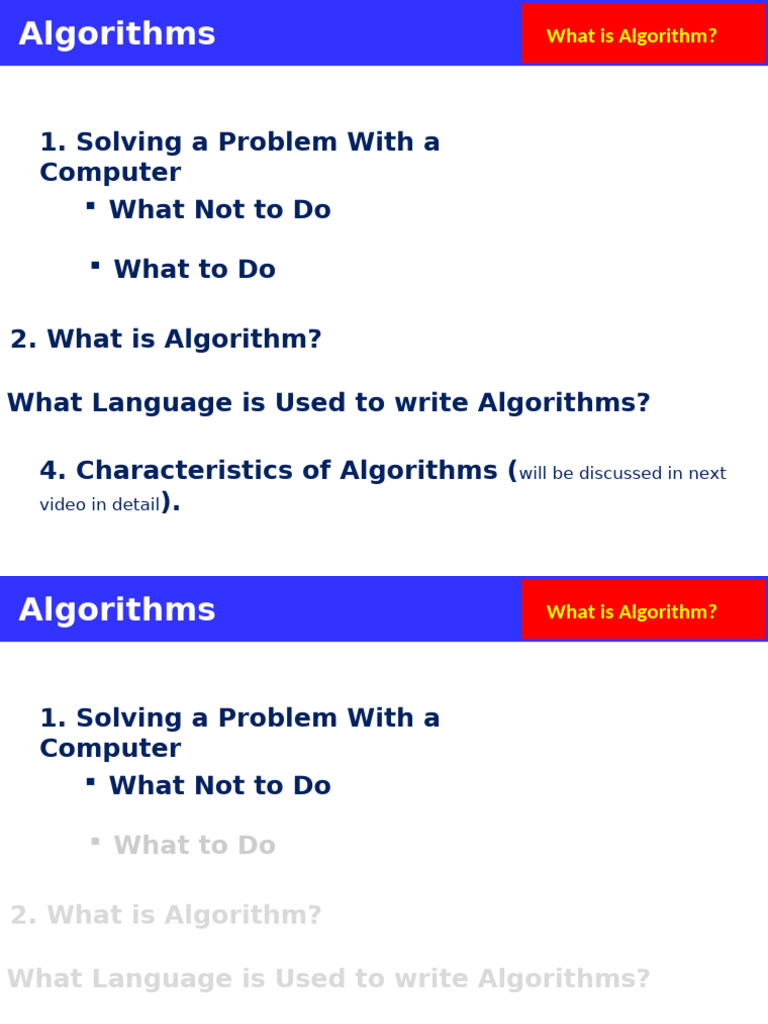 Lec 1 (B) - Introduction To Algorithms | PDF | Programming Language | Computer Programming