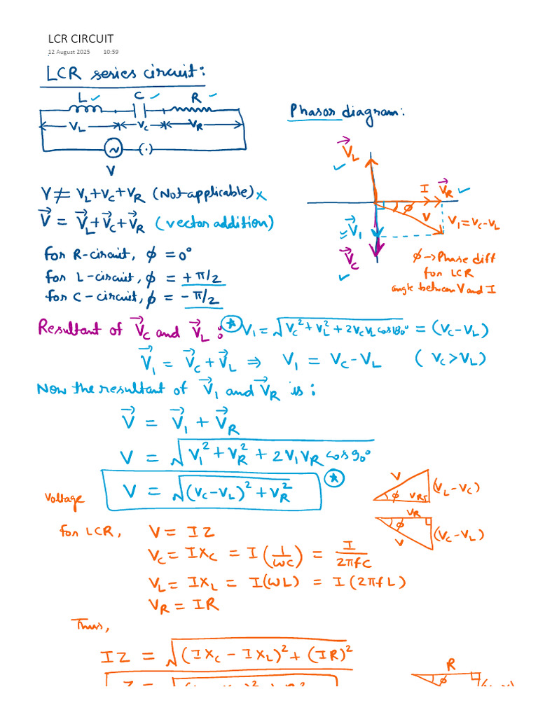 LCR Circuit | PDF