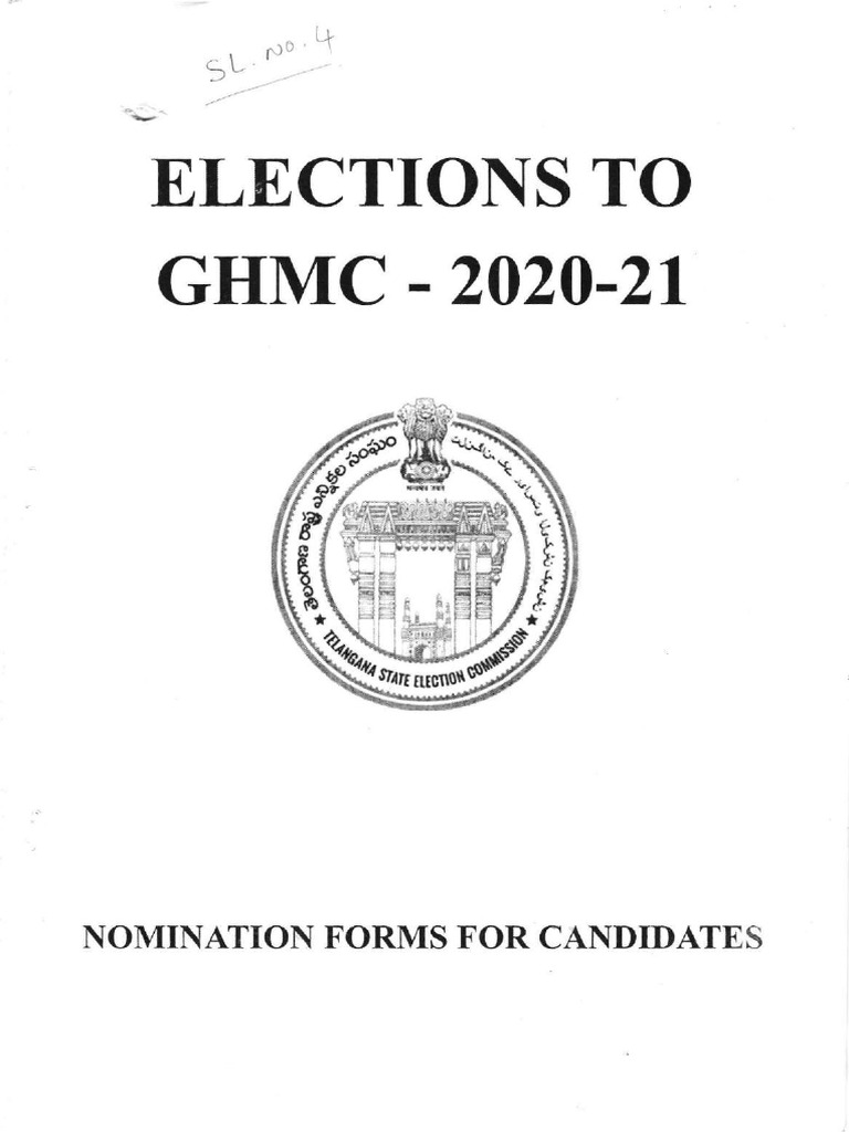 GHMC Election Nomination Guidelines | PDF | Affidavit | Economies