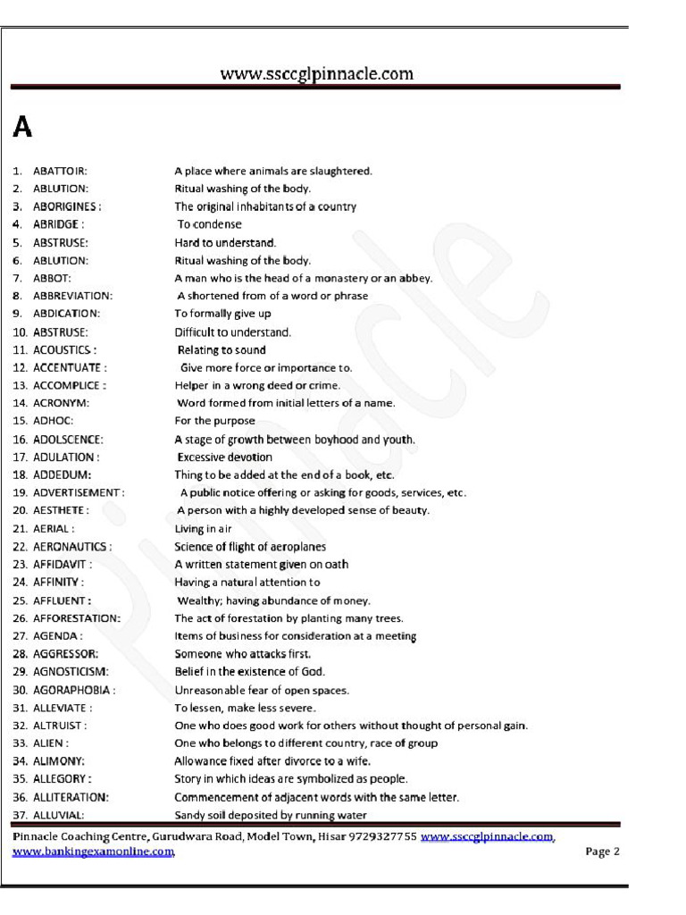 One Word Substitution | PDF