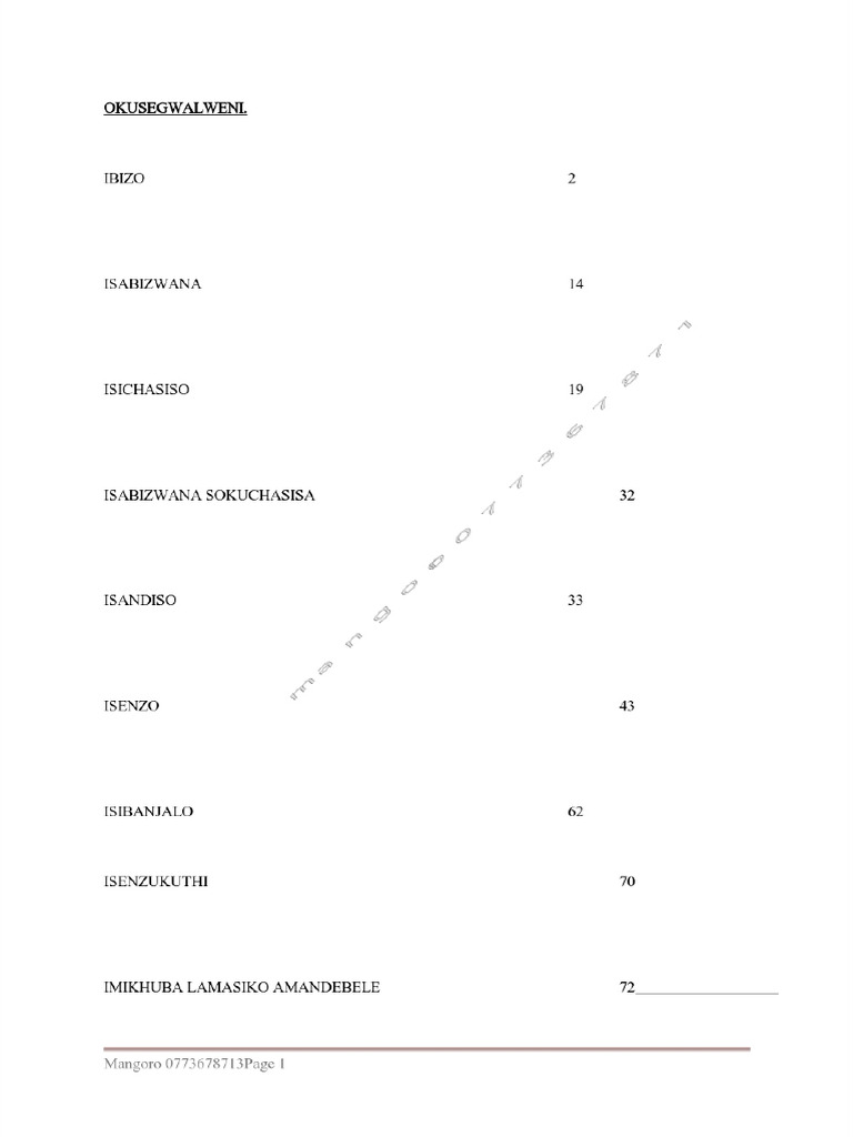 Uhlelo Notes Original | PDF