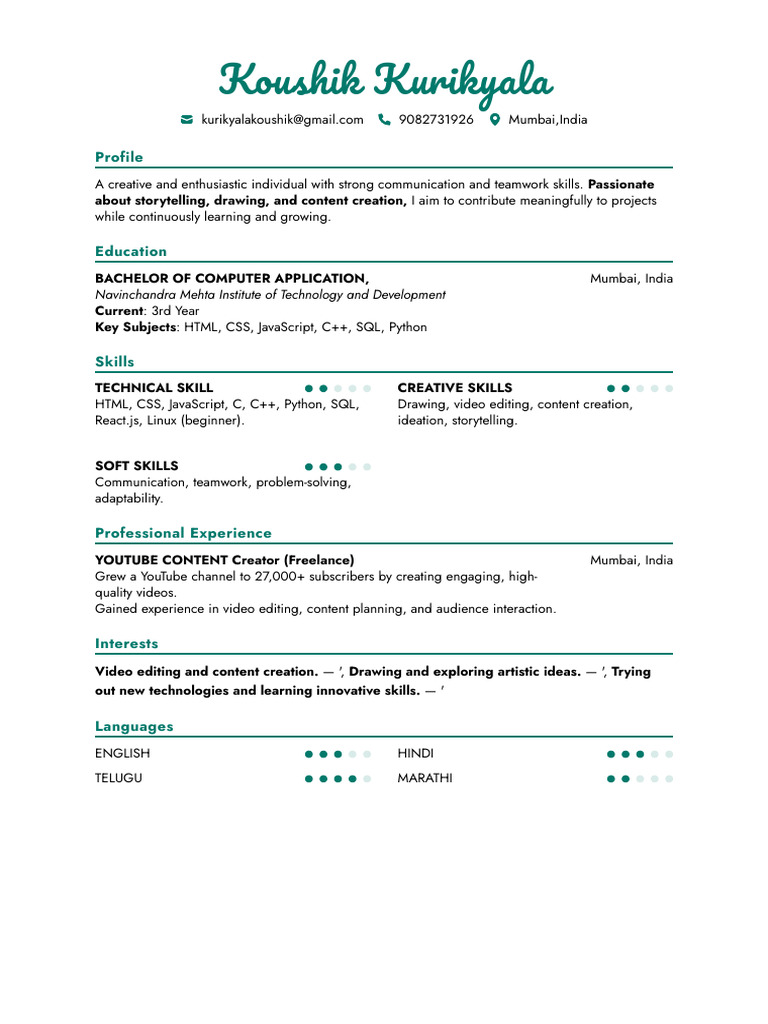 Koushik Resume | PDF
