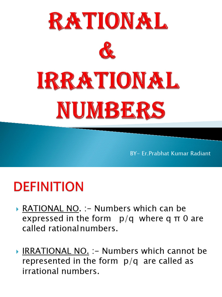 Rational & Irrational Numbers2 | PDF