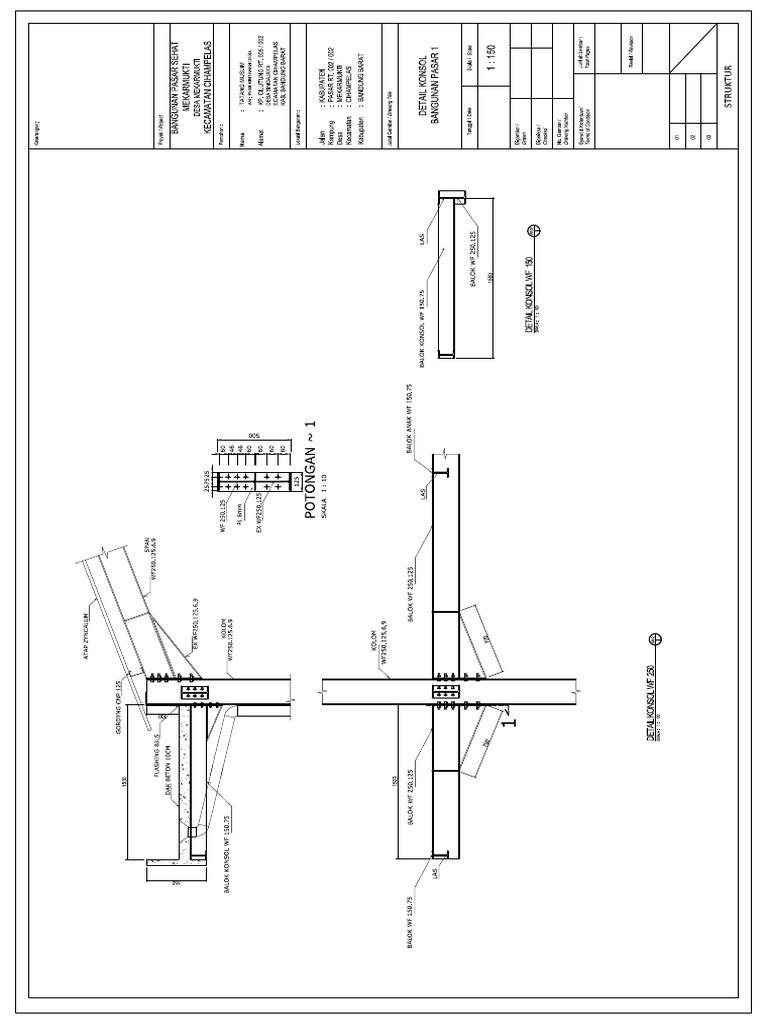 Gambar Detail Konsol Dak Beton | PDF