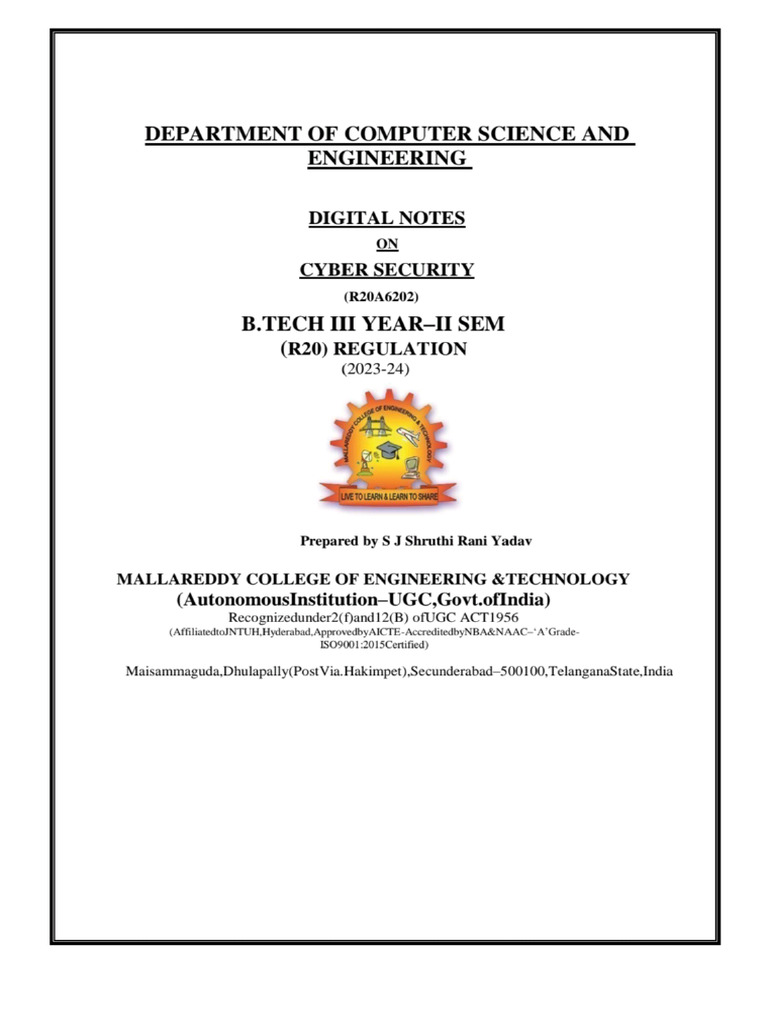 Cyber Security Unit 2 | PDF