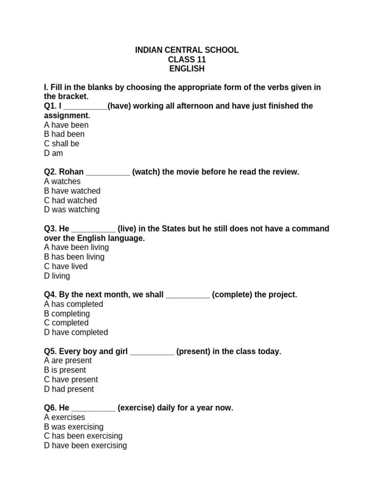 ICS W CLASS 11 WORKSHEET | PDF | Greenhouse Effect | Environmental Impact