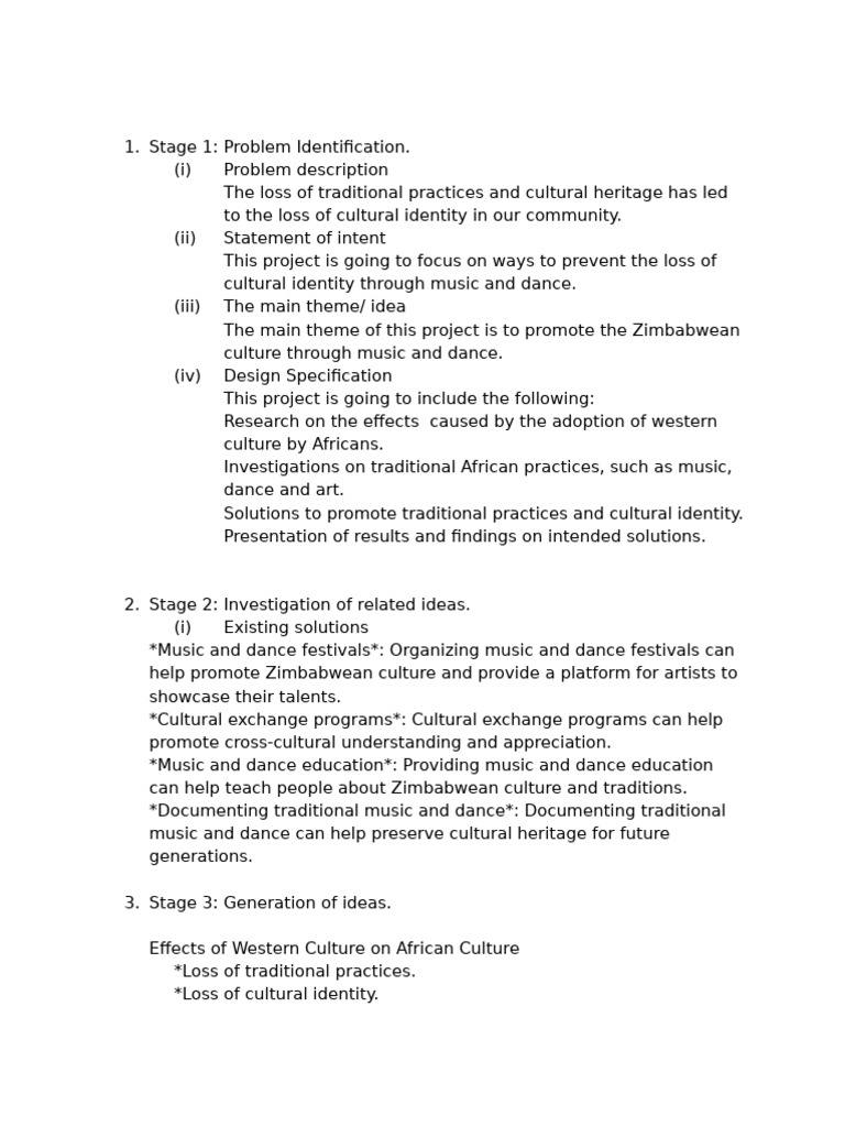 Loss of Cultural Identity | PDF | Cultural Heritage | Dances