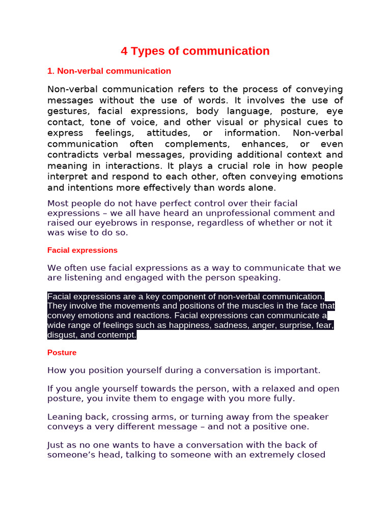 Four Types of Communication Explained | PDF