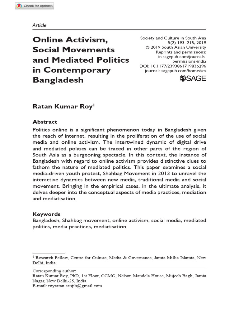 Online Activism Social Movements and Med | PDF | Activism | Social Media