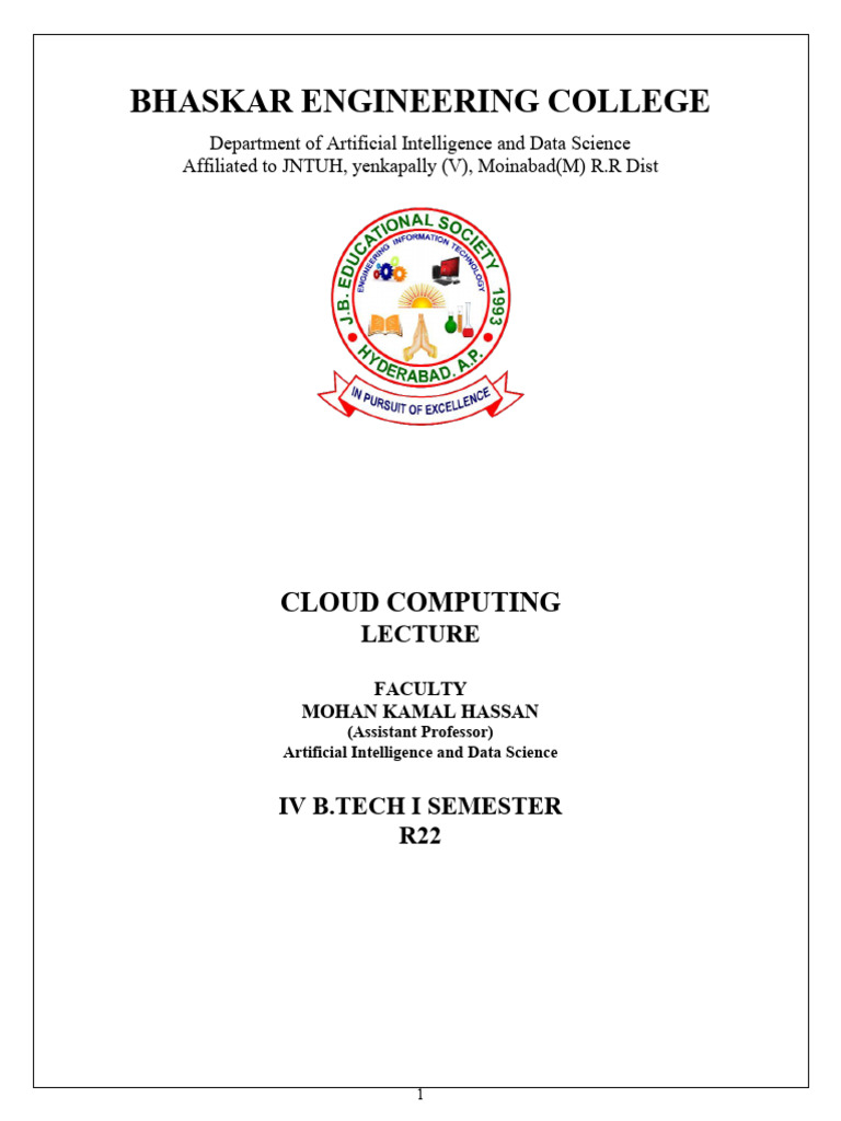 CLOUD COMPUTING UNIT-5 (3) | PDF | Cloud Computing | Security