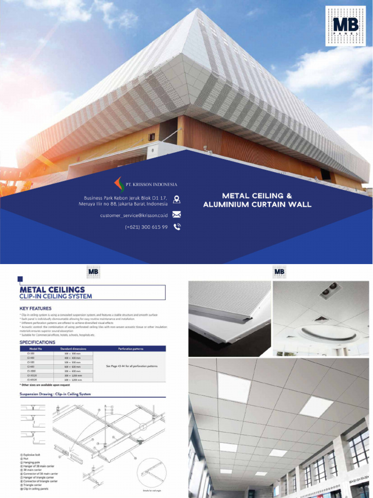 Metal Ceiling MB Panel | PDF