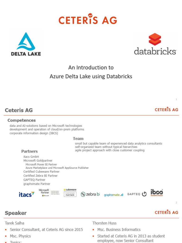 Azure Delta Lake with Databricks Guide | PDF | Database Transaction ...