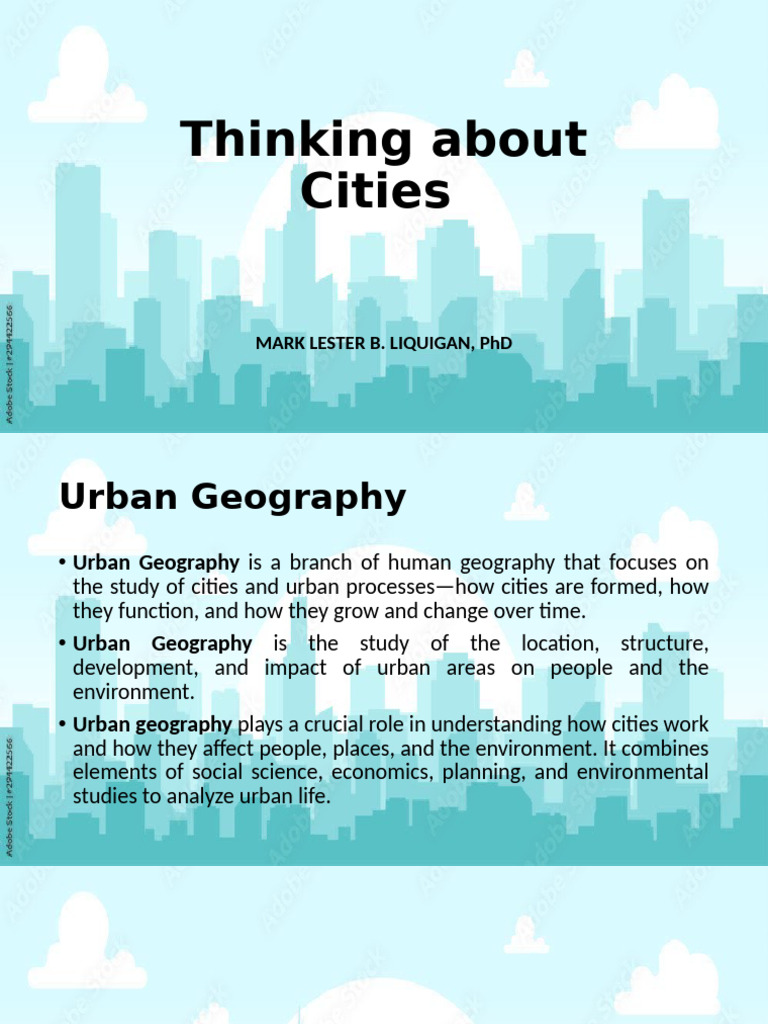 Thinking About Cities Urban Geography | PDF | City | Urban Geography