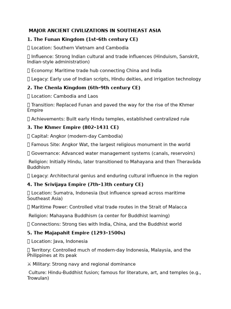 Ancient Civilizations of Southeast Asia | PDF | Caliphate | Southeast Asia
