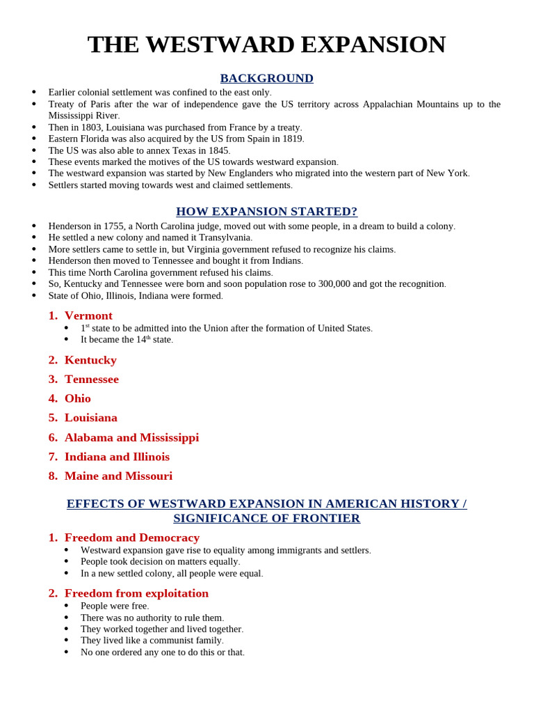 11. the Westward Expansion | PDF | Society Of The United States ...