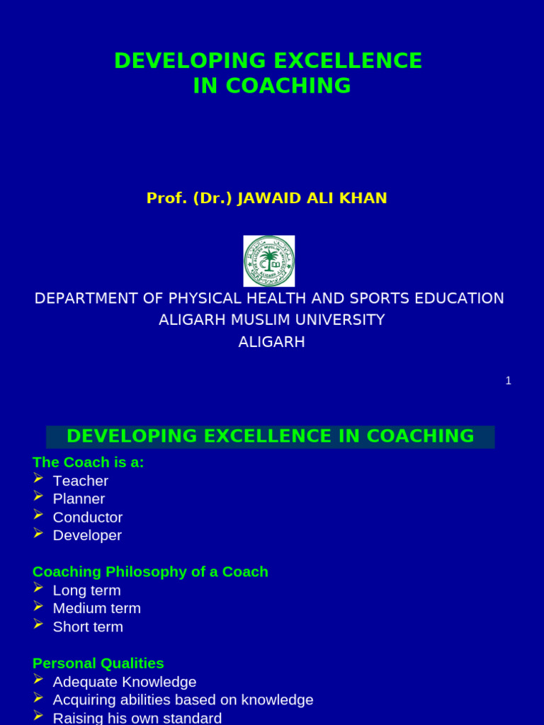 Coaching Excellence: Roles and Skills | PDF | Teachers | Knowledge