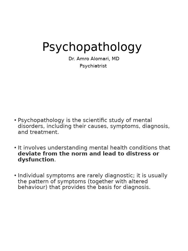 Understanding Psychopathology Basics | PDF | Hallucination | Delusion