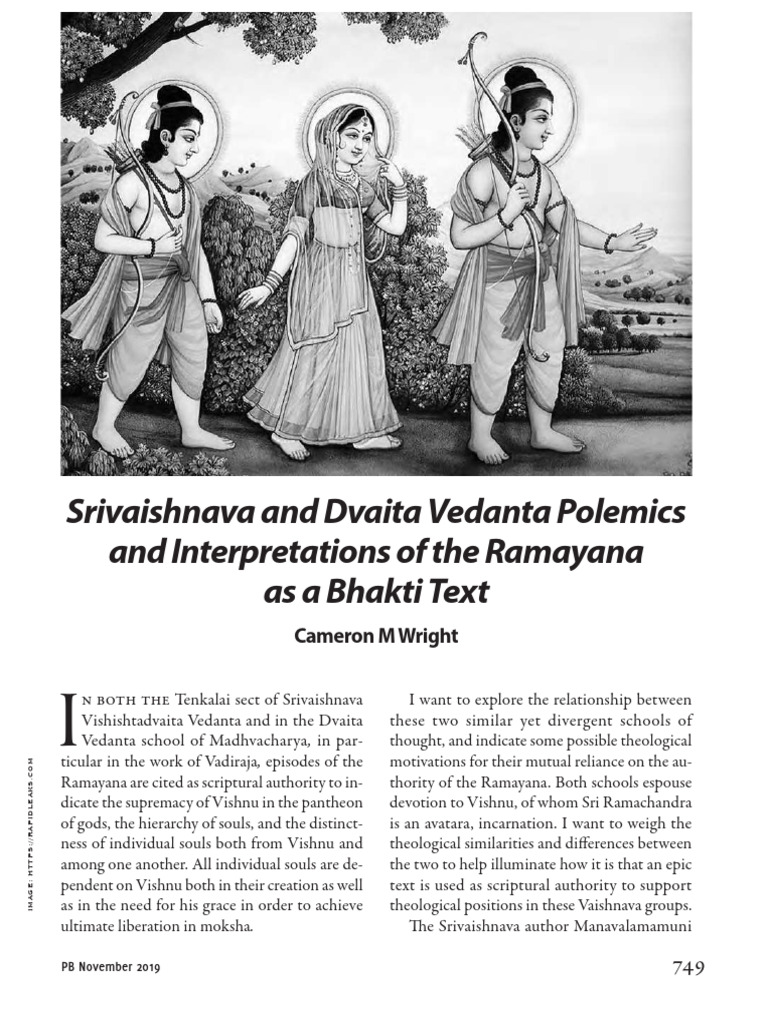 Srivaishnava and Dvaita Vedanta Polemics and Interpretations of The ...