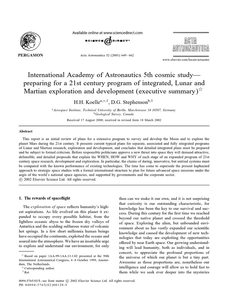 Lunar and Martian Exploration Plans | PDF | Mars | Space Exploration