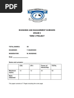 Grade 8 Term 3 Project Memo | PDF | Prime Number | Mathematics