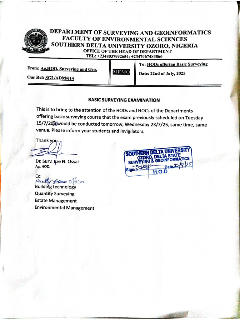 Basic Surveying Exam Fixture | PDF