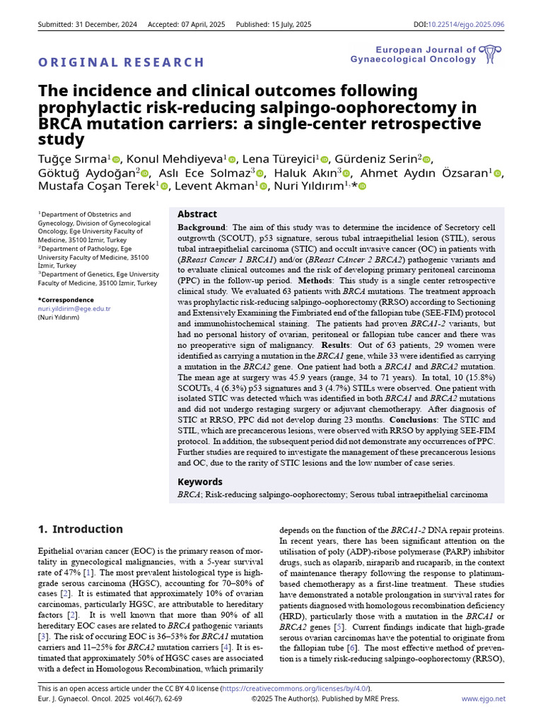 The Incidence and Clinical Outcomes Following Prophylactic Risk ...