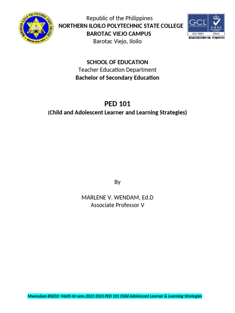 Ped 101 Module 12 Edited | PDF | Nature Versus Nurture | Learning