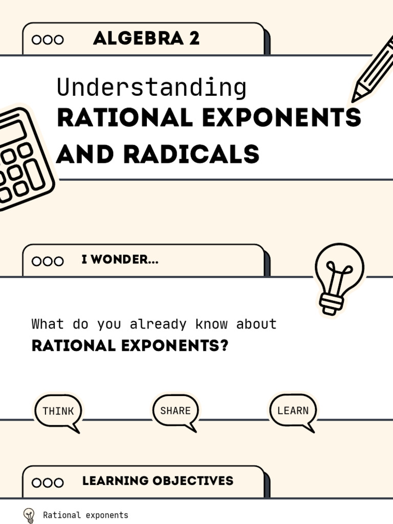 Rational Exponents and Radicals Explained | PDF | Polynomial ...